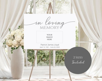 Memorial Sign in Loving Memory Poster Welcome Funeral Sign - Etsy
