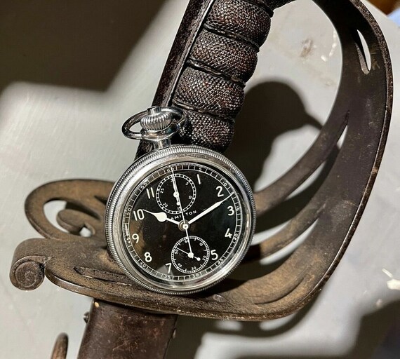 1940s WWII Hamilton Chronograph Model 23 16s 19 Jewel… - Gem