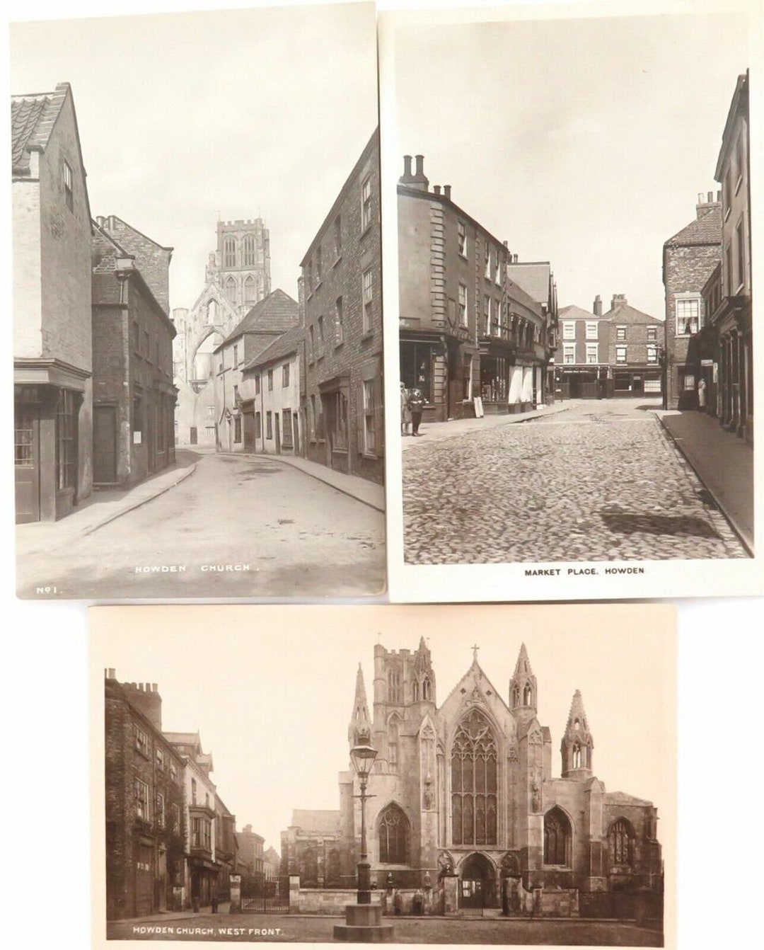 3 Vintage X Howden, UK RPPC Real Photo Unused Postcards. Street Scenes ...