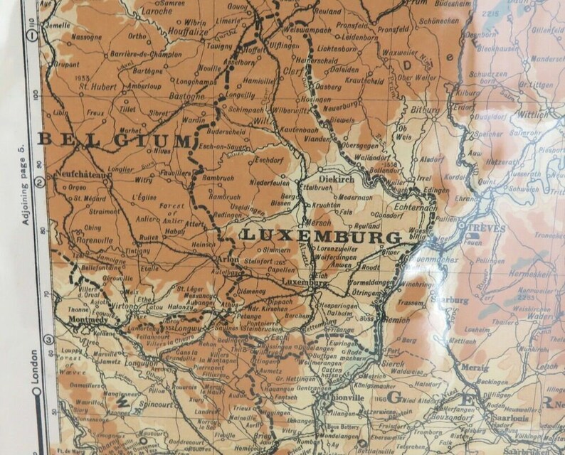 WW1 Interesting Map / the Western Theatre Iv. Luxemburg - Etsy