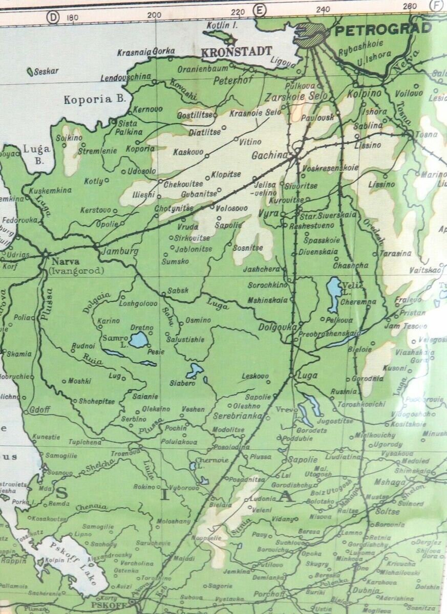 WW1 Interesting Map / the Eastern Theatre I. Gulf of Finland - Etsy ...