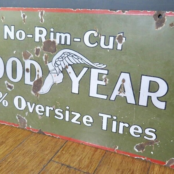 Vintage Goodyear Sign - Etsy