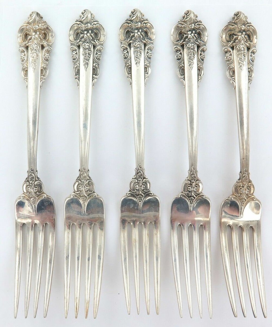 Usa Wallace grande Baroque Pattern Sterling Silver Set 5 - Etsy Australia