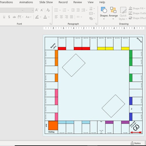 Monopoly Board Game Template - Etsy