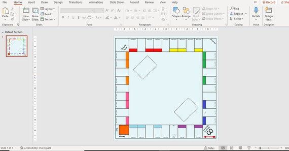 Monopoly Board Game Template - Etsy