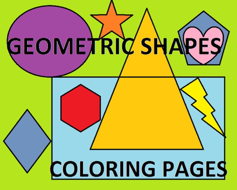 Geometric Shapes Coloring Pages - Etsy