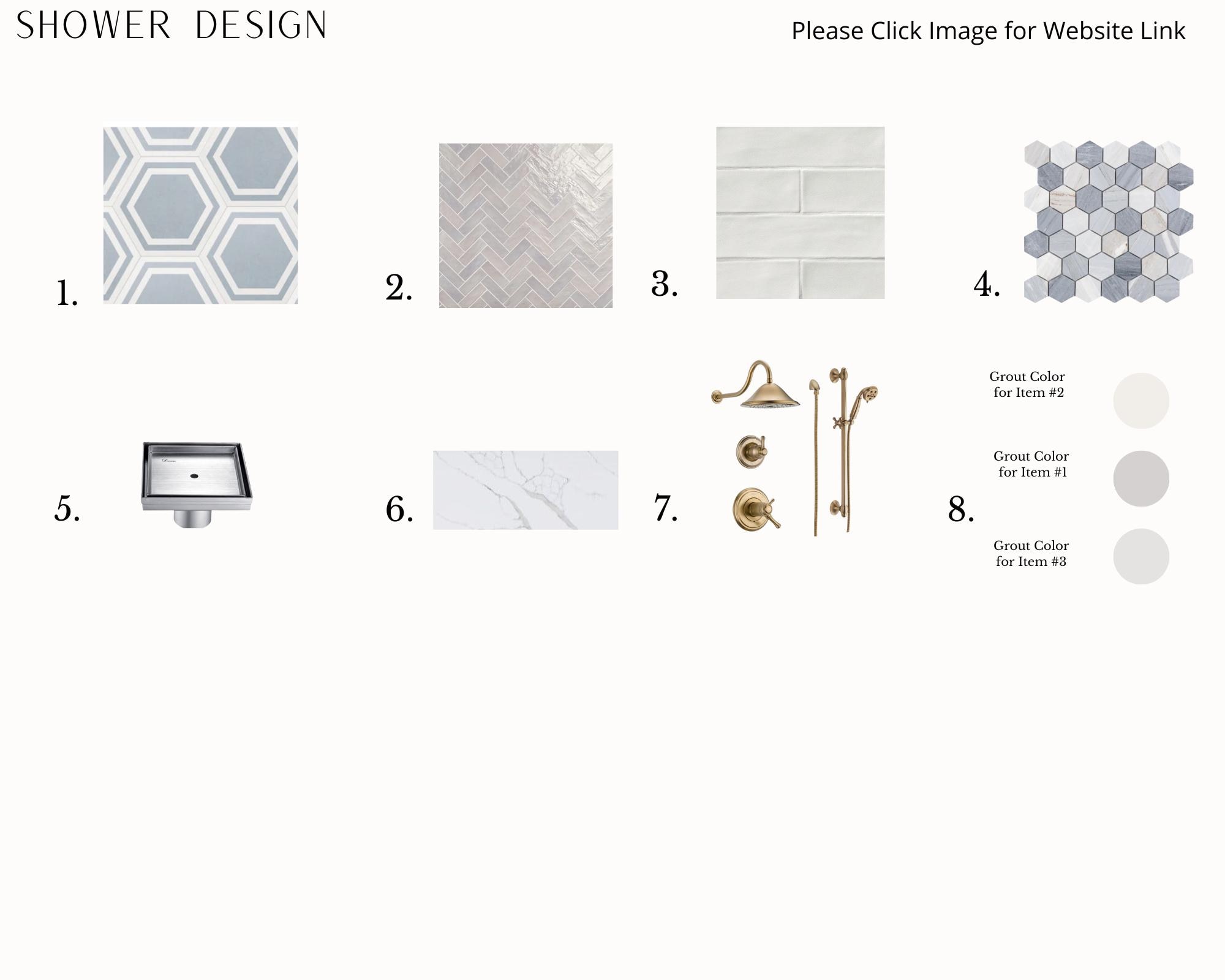 Interior Design Editable Template, E-design, Bathroom Moodboard,tile ...