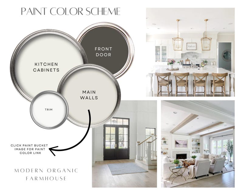 Premade Paint Color Palette for Home Interior Design | Instant Download ...