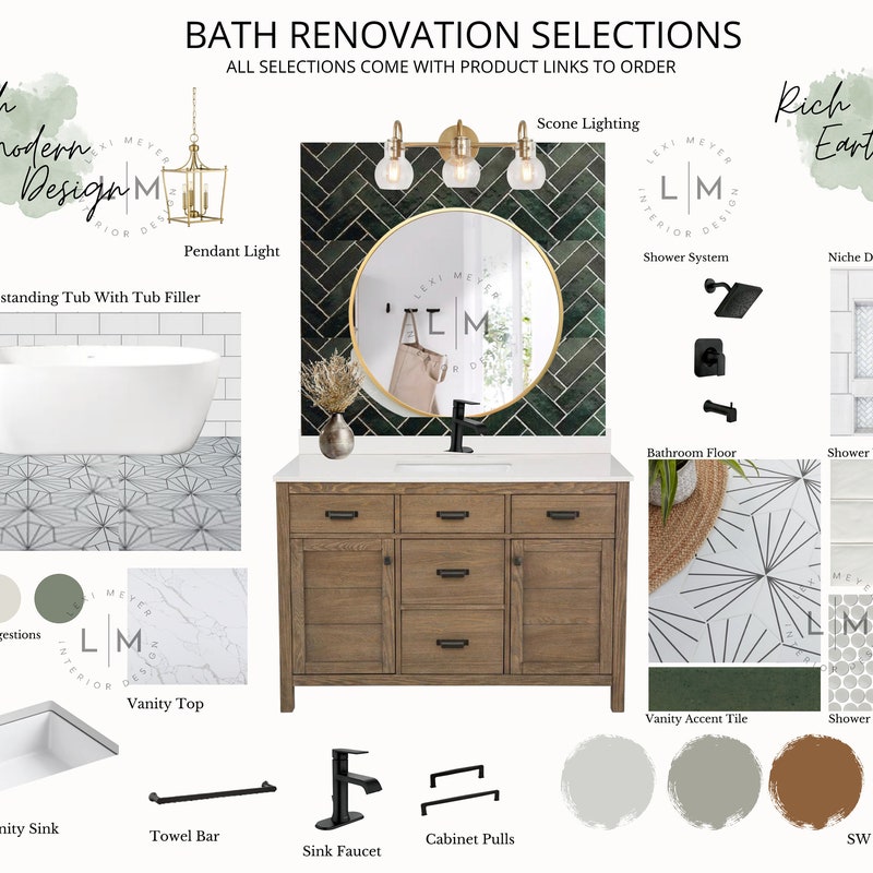 Earthy Mood Board - Etsy