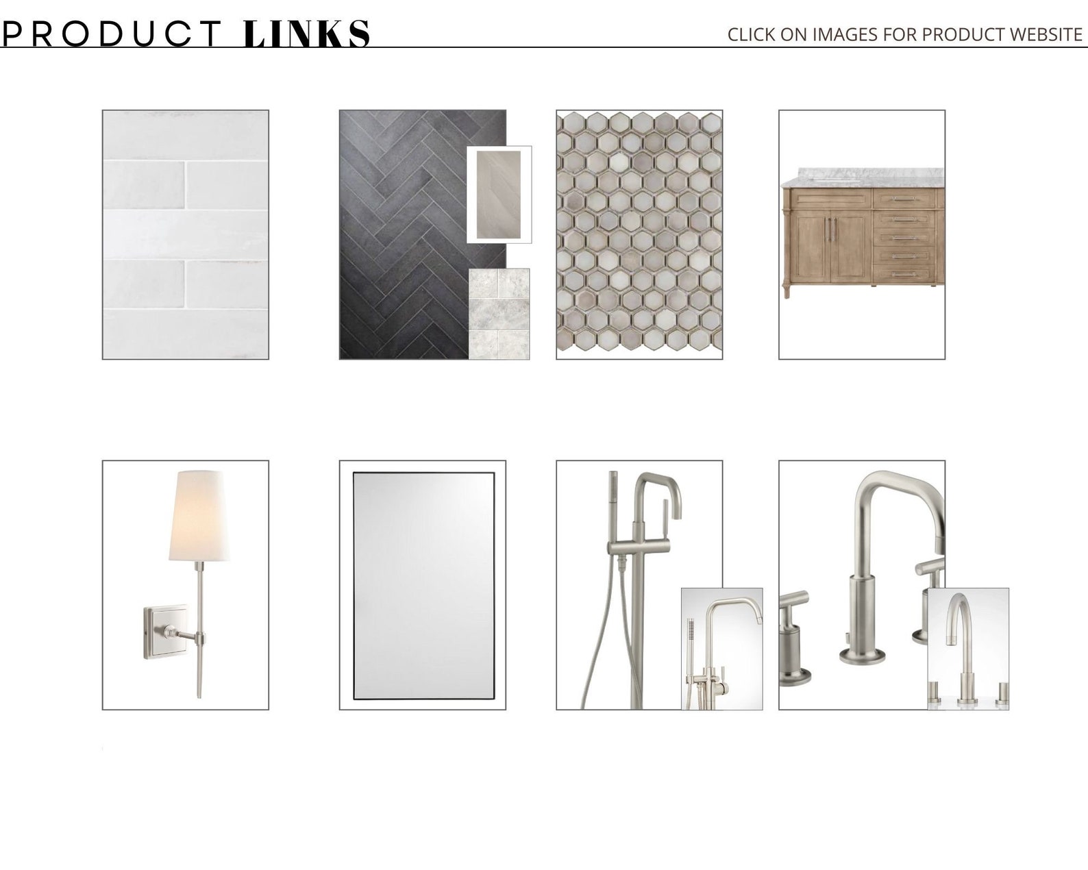 Premade Bathroom Moodboard, Interior Design Service, Shopping List ...