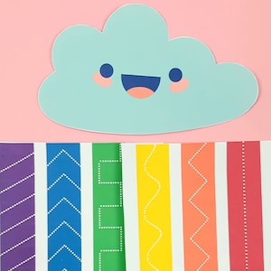 Rainbow Cloud Children's Learning Printable - Fine Motor Skills ...