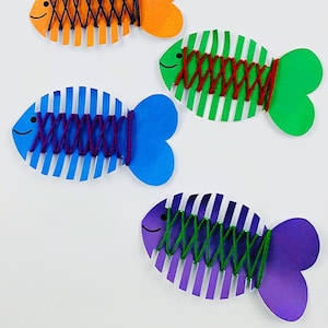 Fish Threading Activity: Color Learning, Fine Motor Skills (digital ...