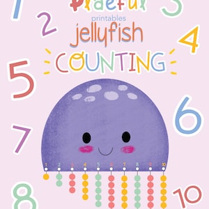 Jellyfish Counting Printable: Ocean Preschool Activity (digital ...