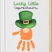 St. Patrick's Day Handprint Art Printable, Leprechaun Handprint ...