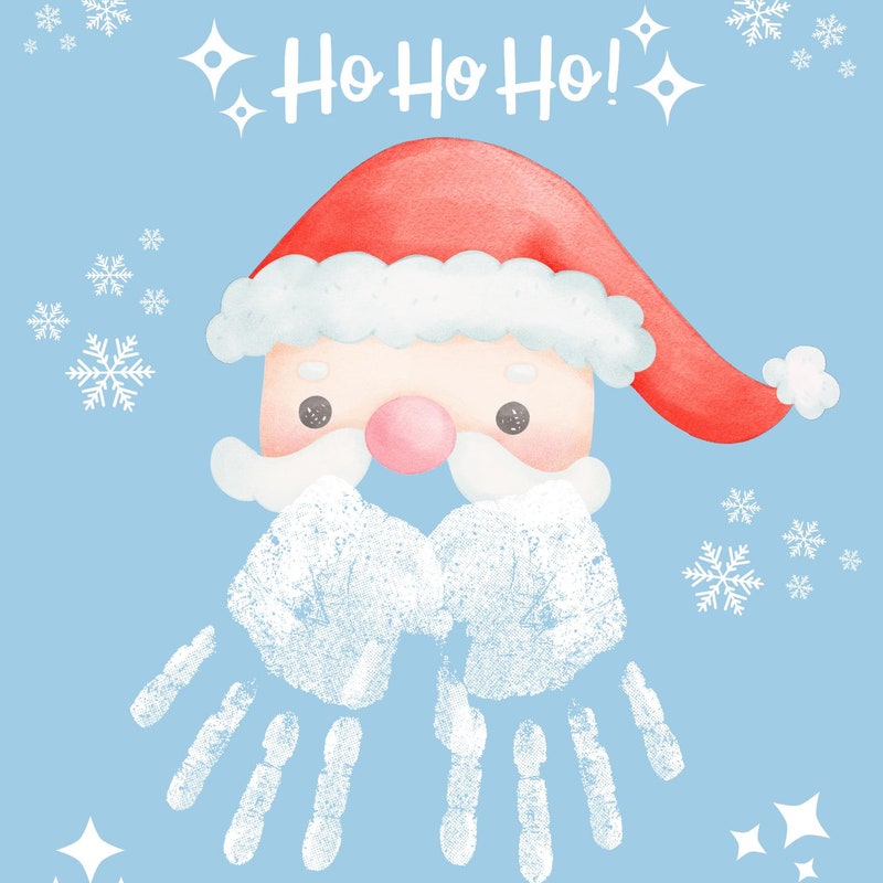 Santa Handprint - Etsy