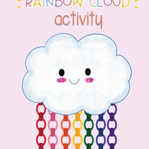 Rainbow Cloud Paper Chain: Color Learning Activity (digital Download ...