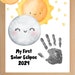 Solar Eclipse 2024 Handprint Art: Sun & Moon Printable (digital ...