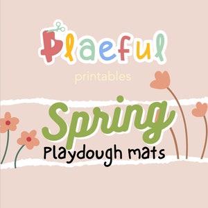 Spring Playdough Mats, Play Doh Cards, Toddler Activity, Preschool ...