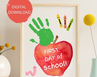 Back to School Printable, Apple Printable, Back to School Print, First ...