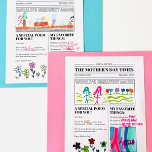 Mother's Day Newspaper, Mother's Day Gift, Mother's Day Printable ...