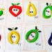 Alphabet Playdough Mats, Play Doh Cards, Fruit and Veggie Playdough ...