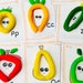 Alphabet Playdough Mats, Play Doh Cards, Fruit and Veggie Playdough ...