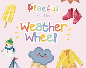 Weather Wheel, Printable, Instant Download, Kids Printables, Digital ...