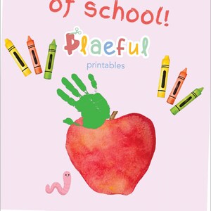 Back to School Printable, Apple Printable, Back to School Print, First ...