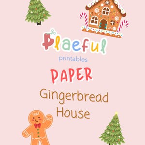 Gingerbread House Paper Craft Printable, Christmas Craft, Downloadable ...