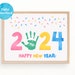 UPDATED 2024 New Years Handprint Art Preschool New Year Art, New Years ...