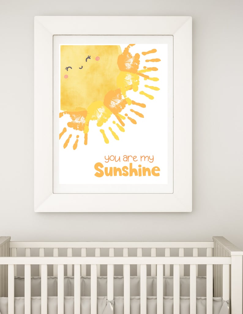 You Are My Sunshine Handprint Art Mother's Day Handprint - Etsy