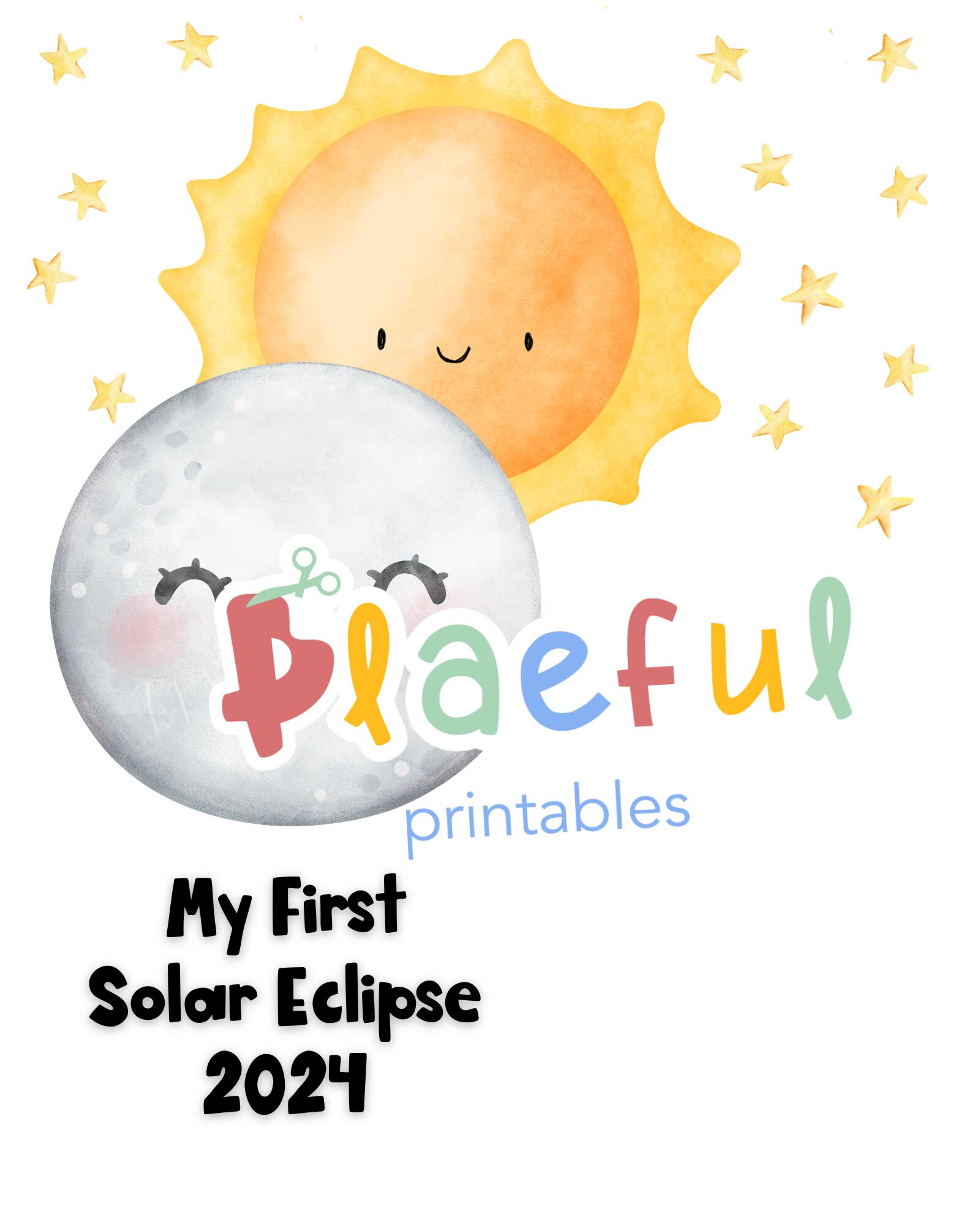 Solar Eclipse 2024 Handprint Art: Sun & Moon Keepsake (digital Download ...