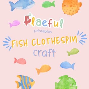 Fish Clothespin Craft: Ocean Animal Printable (digital Download) - Etsy