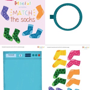 Match the Socks Activity, Color Matching Preschool Printable, Preschool ...