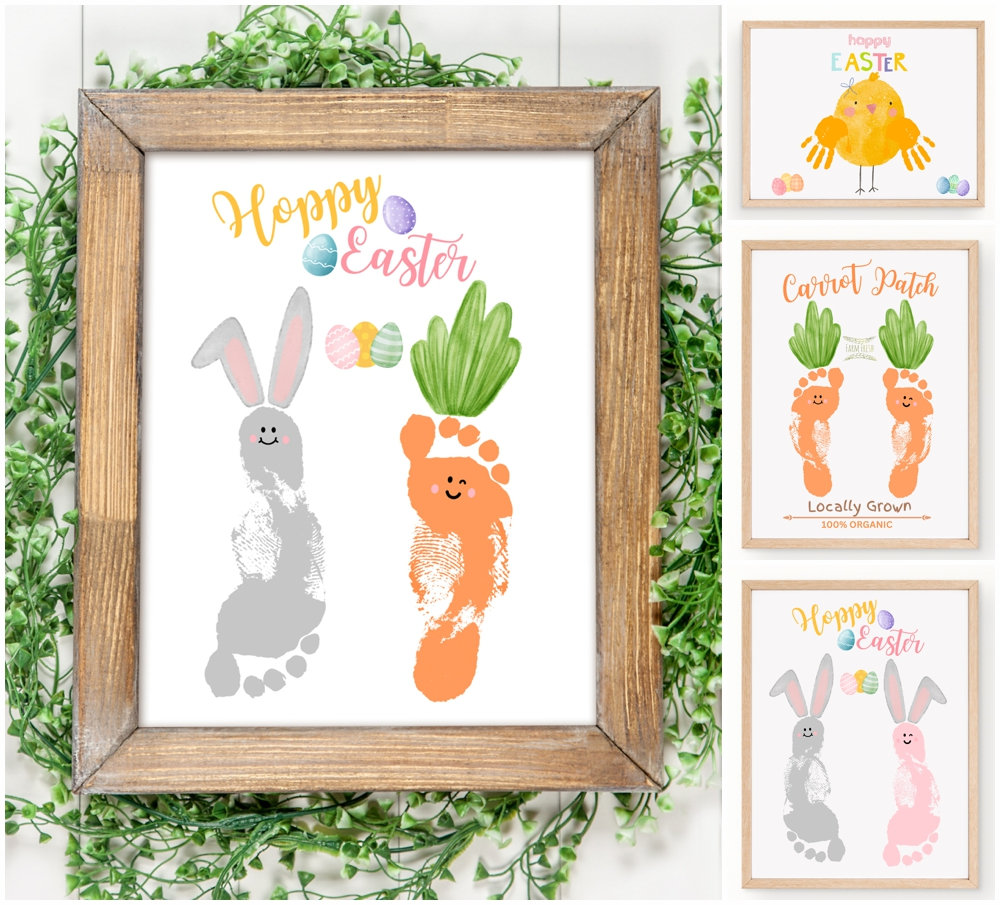 Easter Handprint Footprint Art: Toddler & Preschool Craft (digital ...