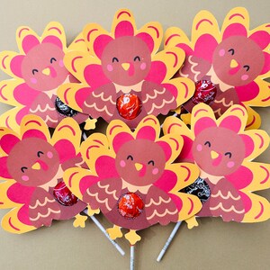 Turkey Lollipop Printable: Thanksgiving Craft, Treat, and Favor ...