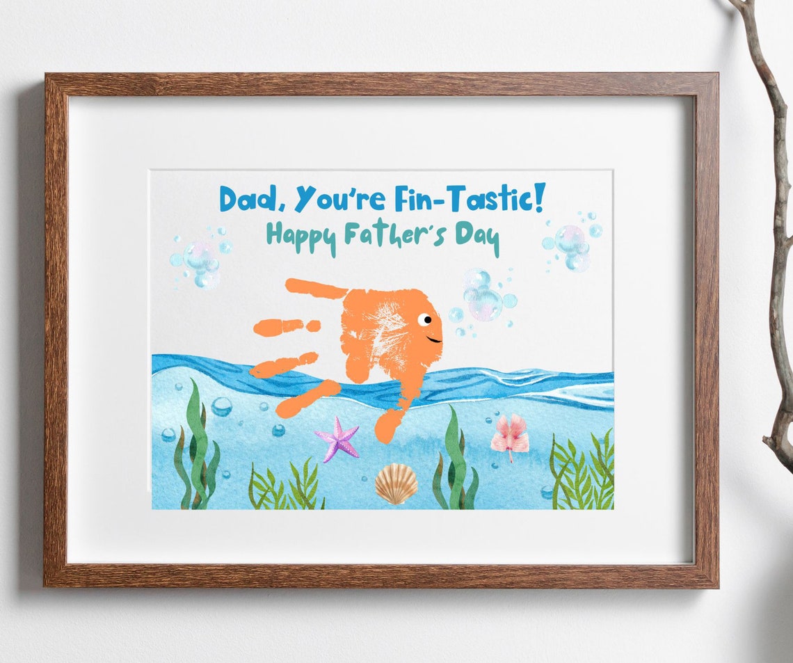 Father's Day Handprint Art: DIY Gift Card (digital Download) - Etsy