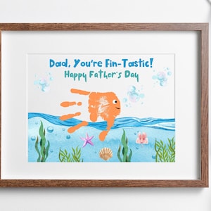 Father's Day Handprint Art, Father's Day Gift, Father's Day Printable ...