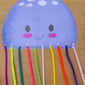 Jellyfish Counting Printable: Ocean Preschool Learning (digital ...