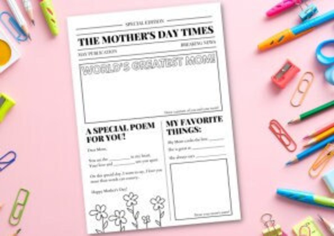 Mother's Day Newspaper Mother's Day Gift - Etsy