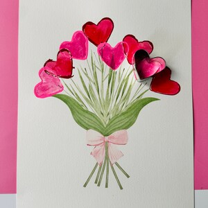 Flower Heart Art, Valentine Craft, Preschool Valentine, Valentine Card ...