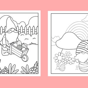 Gnome Easter Coloring, Easter Coloring, Printable Easter Coloring Pages ...