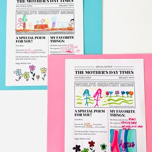 Mother's Day Newspaper, Mother's Day Gift, Mother's Day Printable ...