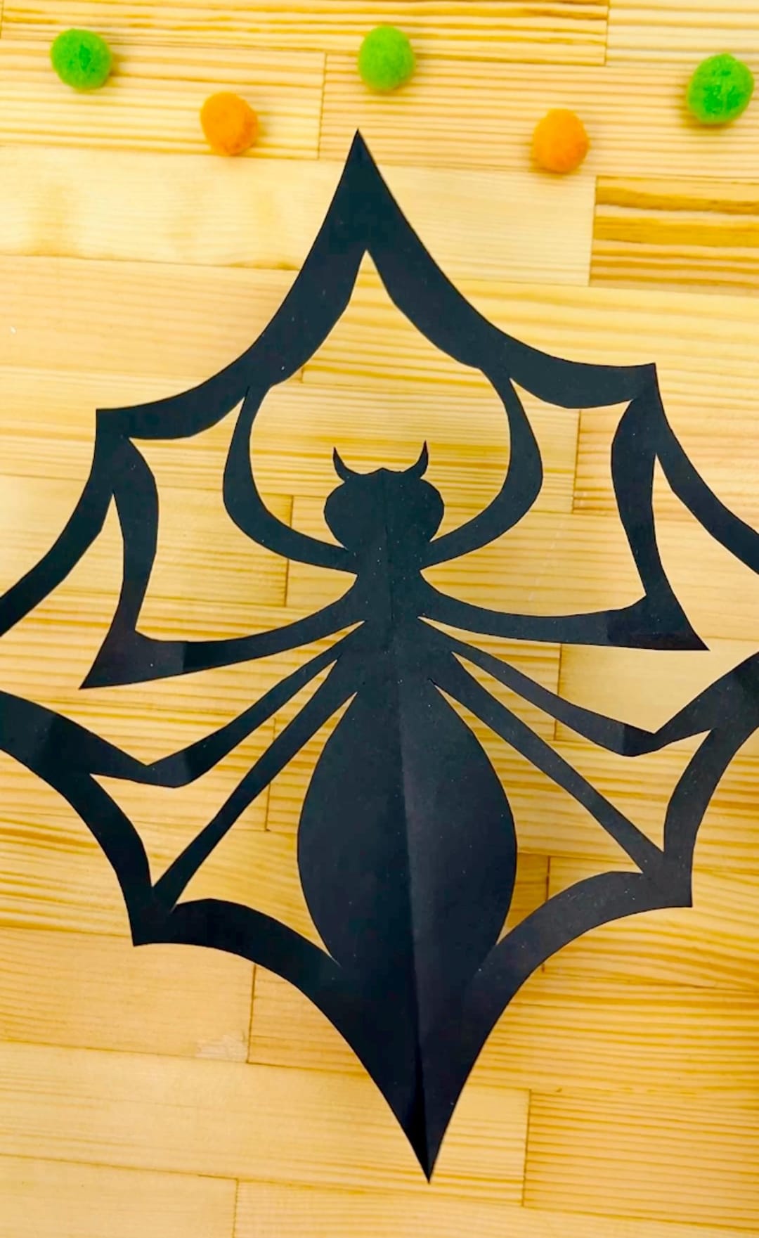 Halloween Paper Spiderweb Printable: DIY Paper Spider, Spooky Decor ...