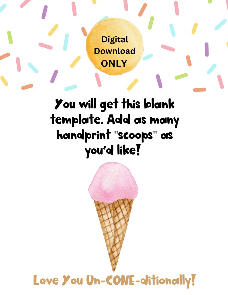 Ice Cream Handprint Art: Summer Craft Printable (digital Download) - Etsy