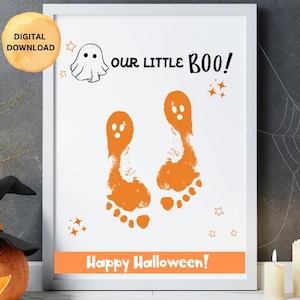 Halloween Footprint Art, Footprint Craft, Halloween Craft, Kids Crafts ...