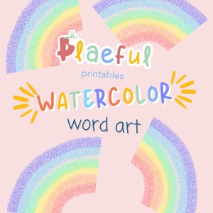 Watercolor Word Art, Rainbow Art, Rainbow Craft, Rainbow Kids Craft ...