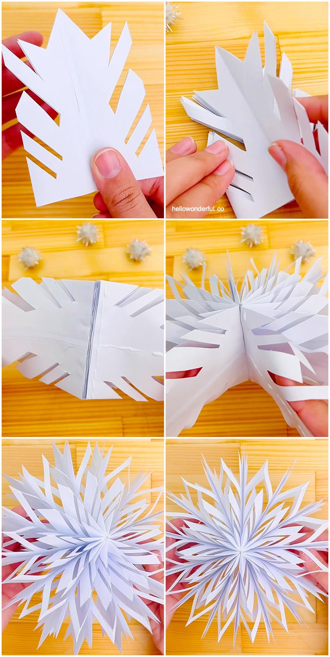 3D Paper Snowflake Template, Christmas Craft, Downloadable Template - Etsy