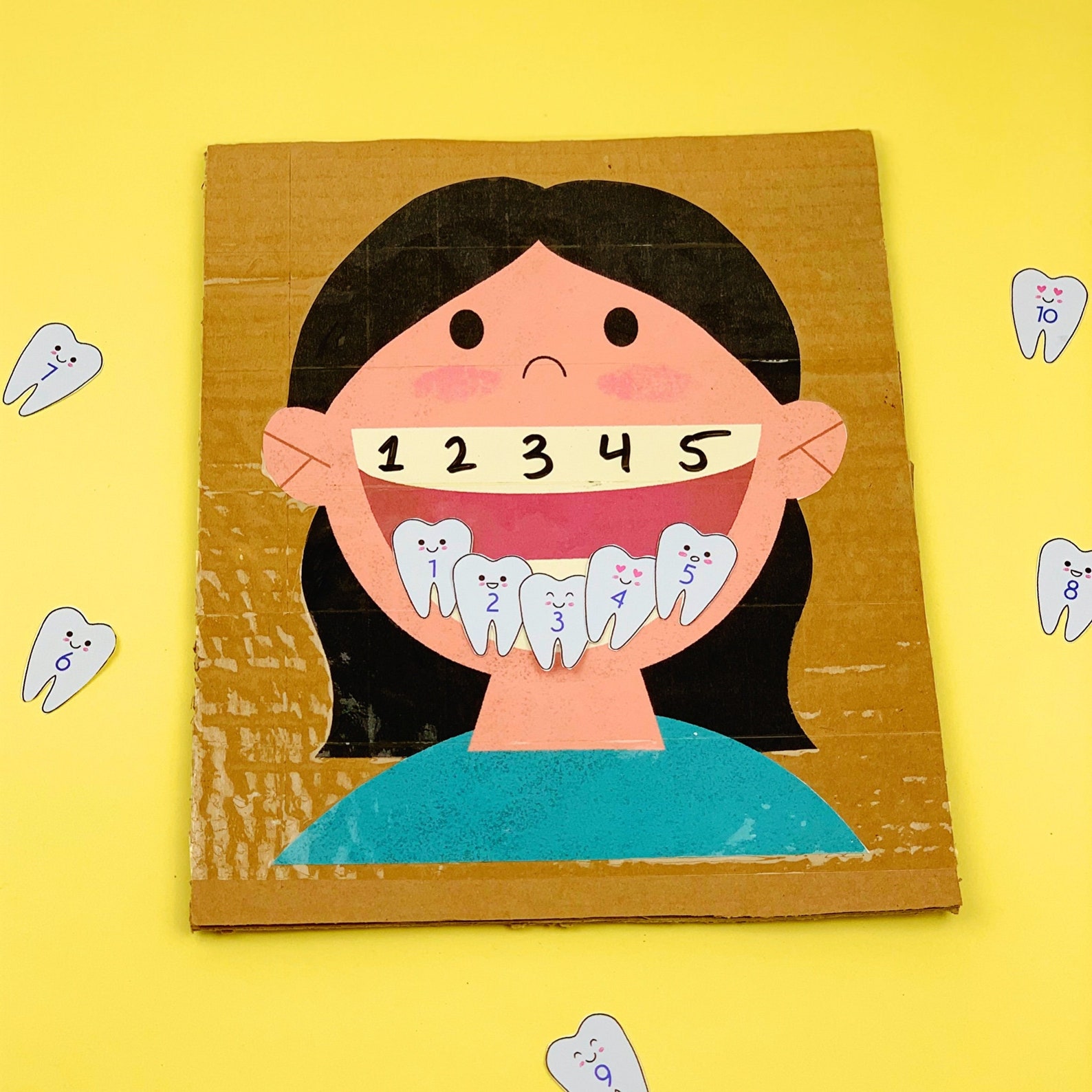 Tooth Brushing Learning Printable: Numbers & Alphabet (digital Download ...