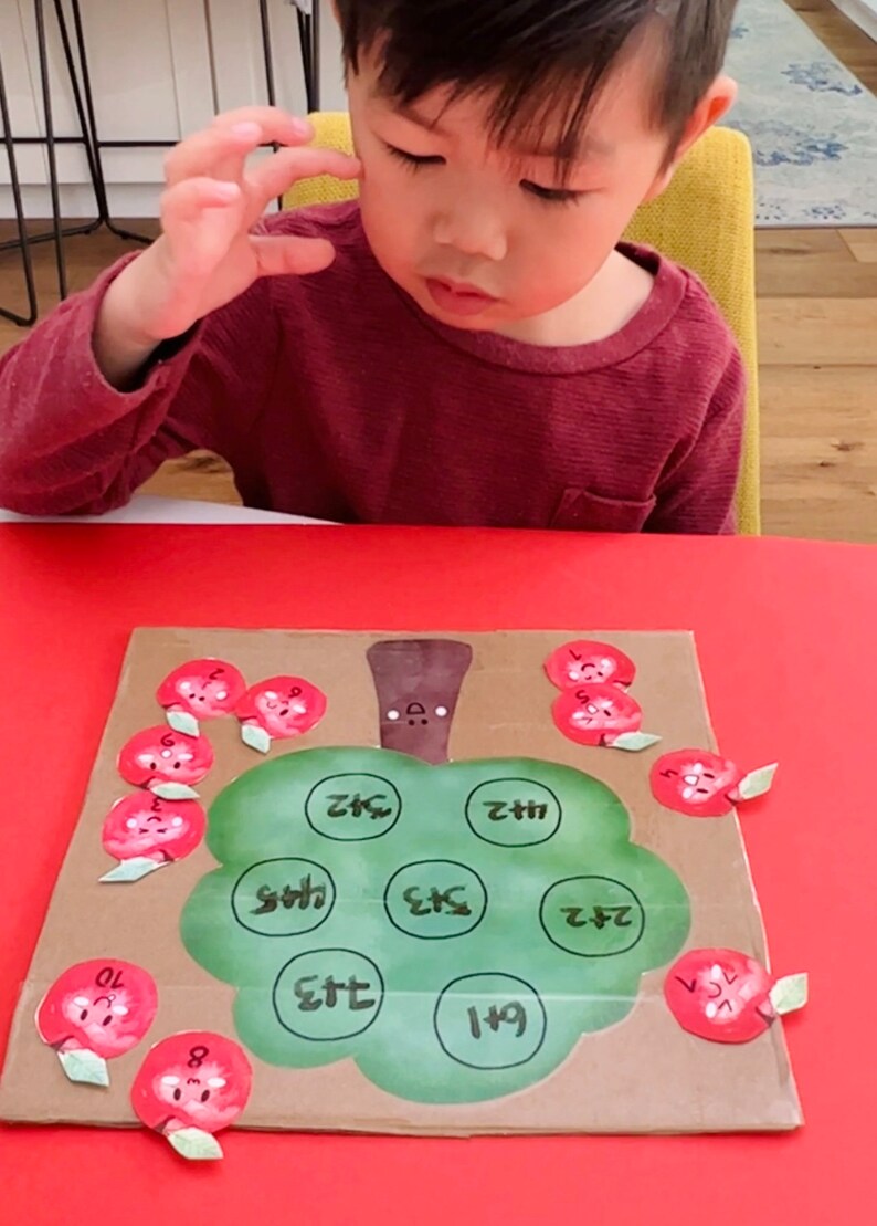 Apple Math Tree Printable Apple Printable Back to School - Etsy